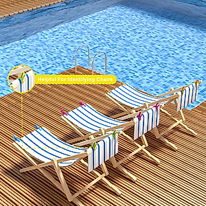 Beach Towel Clips, 16 Pack Beach Chair Towel Clips on Cruise by ECROCY, Beach Accessories to Keep Your Towel from Blowing Away,Heavy Duty and in Bright Colors