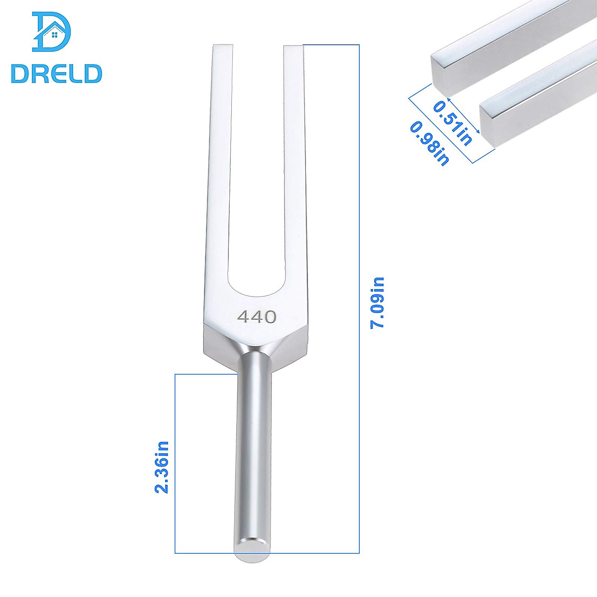 440 Hz Tuning Fork, A440Hz Tuning Fork with Silicone Hammer Bag for Violin Guitar Tuner Instrument, DNA Repair Healing, Sound therapy, Perfect Healing, Balancing, Healers, Vibration