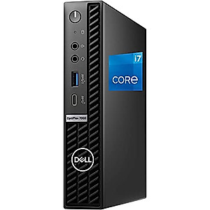 Dell OptiPlex 7000 Micro Desktop Computer, Intel Core i7-12700T Upto 4.7GHz - 32GB RAM, 512GB NVMe SSD, Wi-Fi 6E, Bluetooth, USB Type-C, DisplayPort, HDMI - Windows 11 Pro