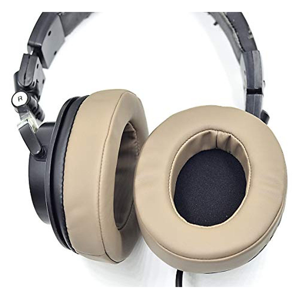 Defean Ear Pads for Audio Technica M30 M40 M50 M50X M50S M40X Headphone (Brown PU Earpads)