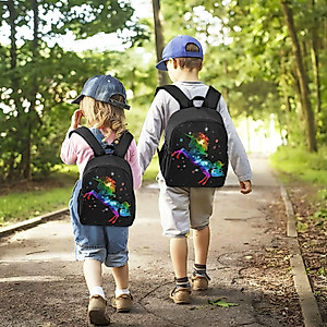 Naanle Kids Backpack for Girls Boys Rainbow Galaxy Unicorn Backpacks Bag Baby Rucksack for Kindergarten Elementary School