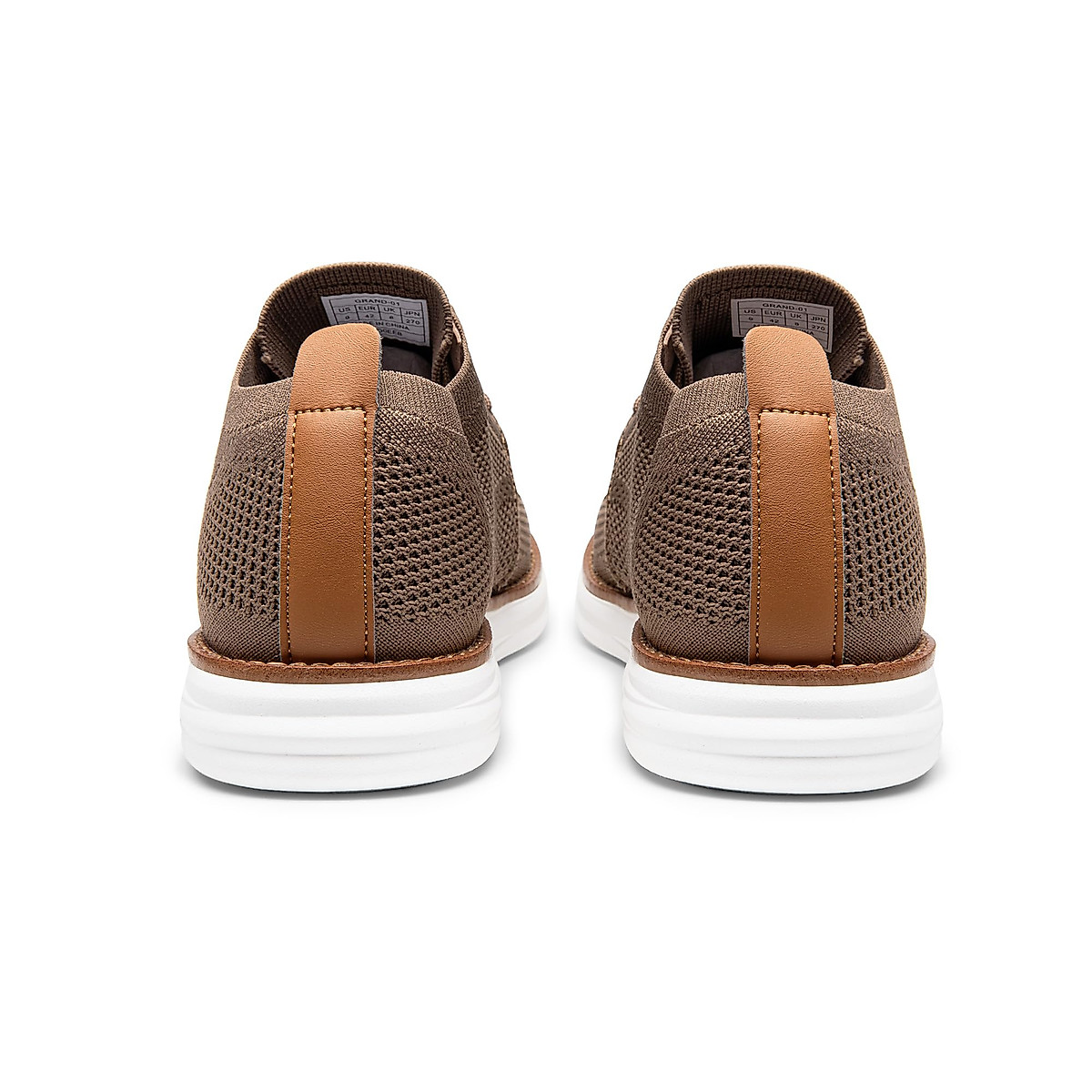 Bruno Marc Men's CoolFlex Breeze Mesh Sneakers Oxfords Lace-Up Lightweight Casual Walking Shoes,Size 12,01 Light/Brown,Grand