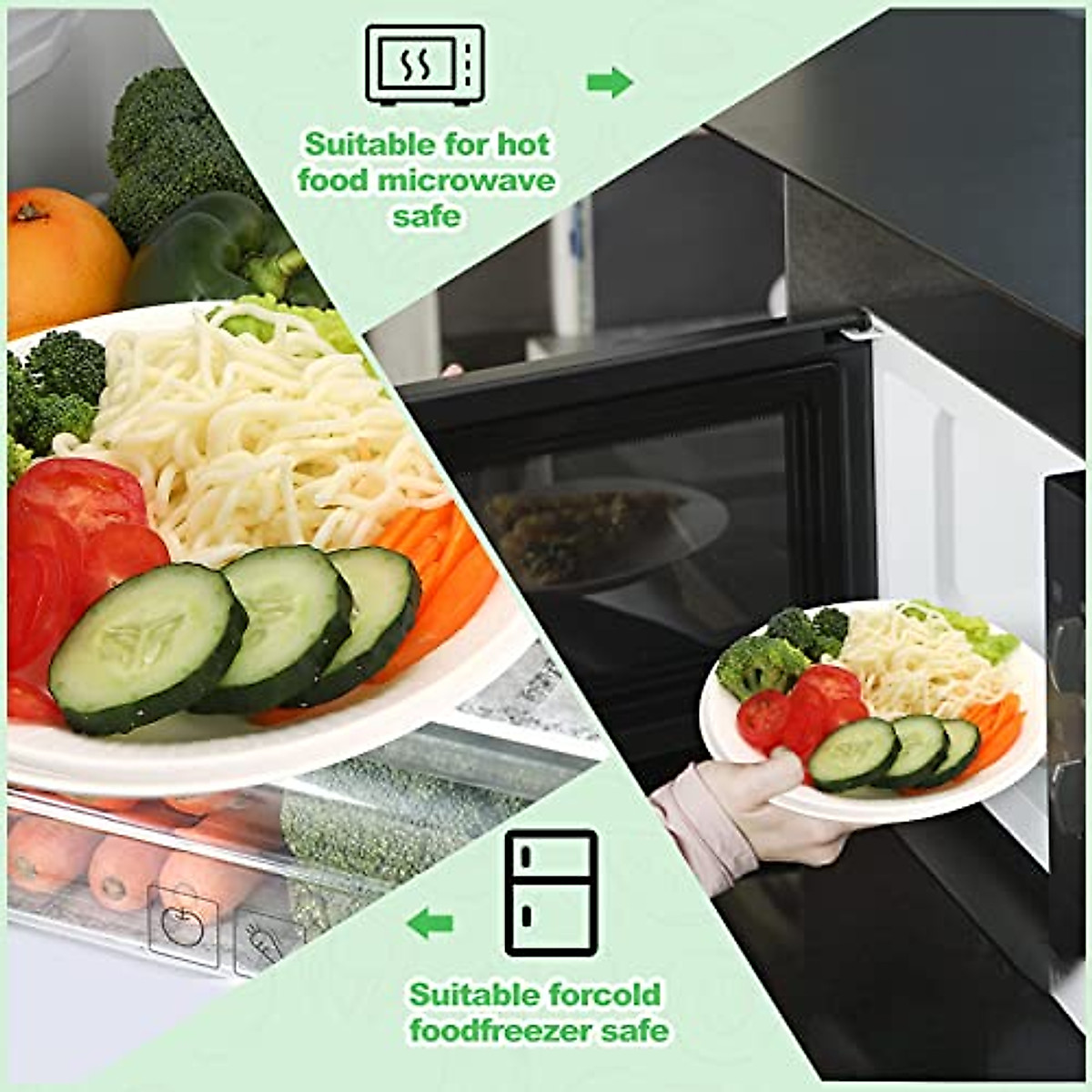 Eco-friendly 200 Pack Disposable Paper Plates, 100% Compostable & Biodegradable, Heavy-Duty Sugarcane Plates for Party, Picnic (6in)