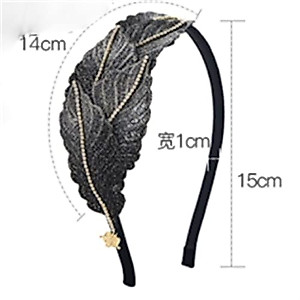 XBWEI Hair Hoop Head Hoop Hairpin Leaf Insert Drill Hair Accessories Show Face Small Hair Hoop Face Wash Hair Accessories