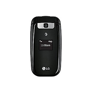 LG B470 AT&T Prepaid Basic 3g Flip Phone, Black - Carrier Locked to AT&T