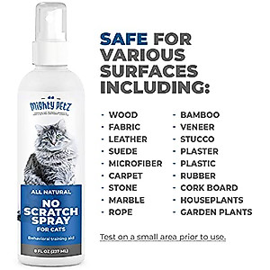 Mighty Petz Cat Repellent Spray for Furniture for Indoor and Outdoor Use – No Cat Scratching Spray – Alcohol Free Cat Deterrent – Cat Spray Behavioral Training Aid – Couch Protector, 8 oz