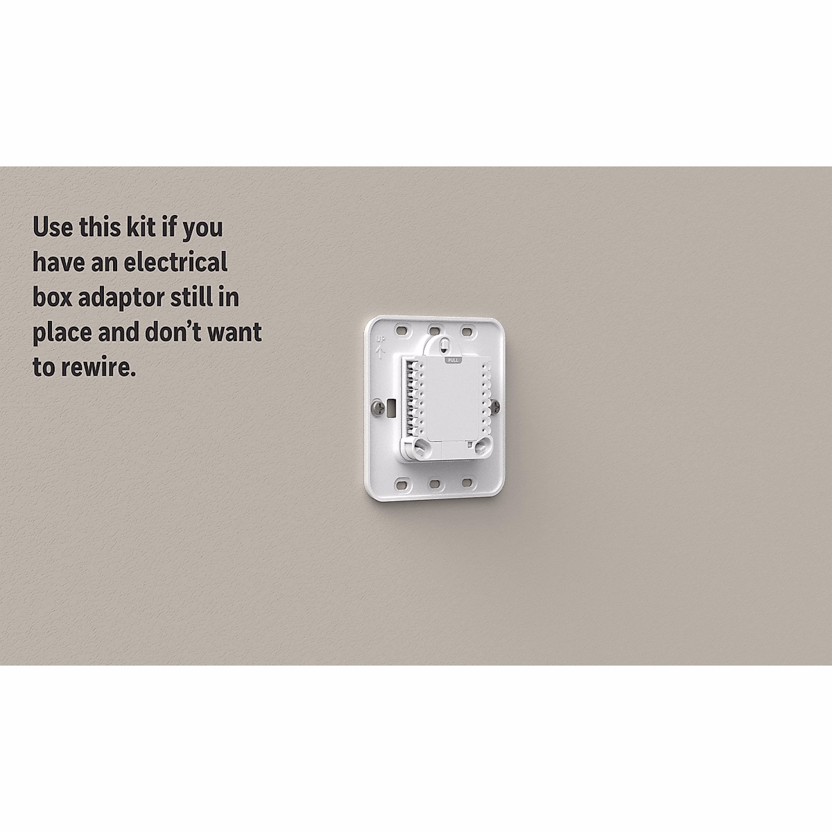 Honeywell Home Large Cover Plate & Electrical Box Adaptor for T-Series Thermostats (THP2400A1080), White