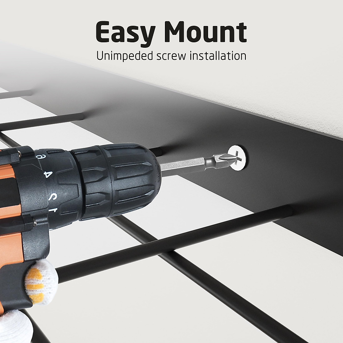 KES 30-Inch Pot Rack 2 Tier Pan Rack for Kitchen Wall Mounted Pot Organizer with 12 S-Hooks Heavy-Duty Matte Black, KUR218S75B-BK