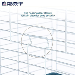 Prevue Pet Products Adult Ferret, Chinchilla, Small Animal Critter Home/Travel Cage with Deep Tubby Base, 1 inch Wire Spacing, Blue (529BLUE)