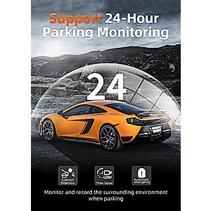 WOLFBOX Rear View Mirror Camera:Mirror Dash Cam Front and Rear 4K+2.5K for Car with 12" Full Touch Screen, Waterproof Backup WDR Camera, Night Vision, G-Sensor, Parking Assist,Free 64GB Card & GPS