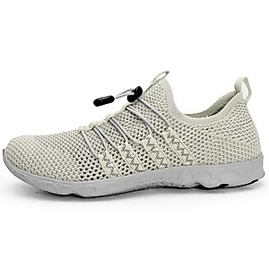 DLGJPA Men's Quick Drying Water Shoes for Beach or Water Sports Lightweight Slip On Walking Shoes Apricot 10.5