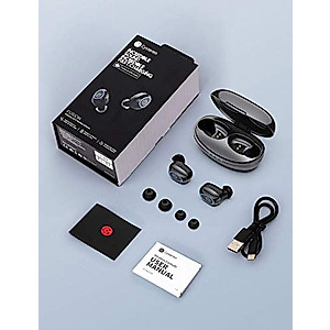 Cystereo Wireless Earbuds, Fusion Bluetooth 5.0 Earbuds, in-Ear Headphones with Mic, AptX, Deep Bass, IPX 7 Waterproof, Touch Control, CVC 8.0 Noise Reduction, USB-C Charging Case