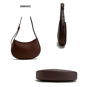 Cute Hobo Purses and Handbags for Women Split Leather Shoulder Tote Bags Crossbody bag (Black)