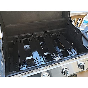 Hisencn 15 inch Grill Heat Plate Replacement for Charbroil 463436213, 463436215, 466334613, 466342014, Porcelain Steel Heat Tent Shield Deflector for Kenmore 16113, 16115, G432-0096-W1, 15"