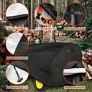 Aaaspark Heavy Duty Log Splitter Cover, Waterproof Oxford Cloth, for 15-45 Ton Gas or Electric Log Splitters, 83" x 45" x 39", Weather Resistant Storage Cover, Easy to Clean, Black