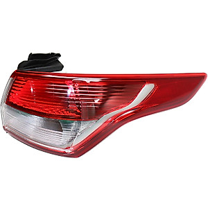 Evan Fischer Passenger Side, Outer Tail Light Compatible with 2013-2016 Ford Escape - FO2801229C