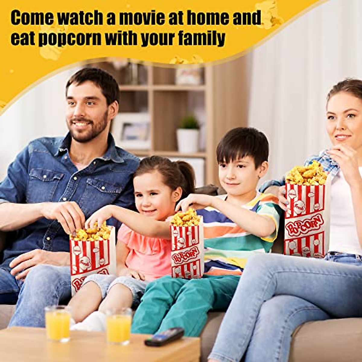 202 Pcs Popcorn Machine Supplies Set, Kernel Sifting Speed Scoop, Stainless Steel Seasoning Dredge with Handle, 200 Pcs Popcorn Bags Bundle for Home Kitchen Theater Movie Tools Supplies (1Oz & 2Oz)