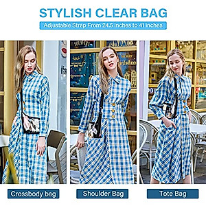 cosone Clear Bag Stadium Approved, Clear Crossbody Bag for Women, Clear Shoulder Bag Clear Purse for Concerts Sports Events Festivals