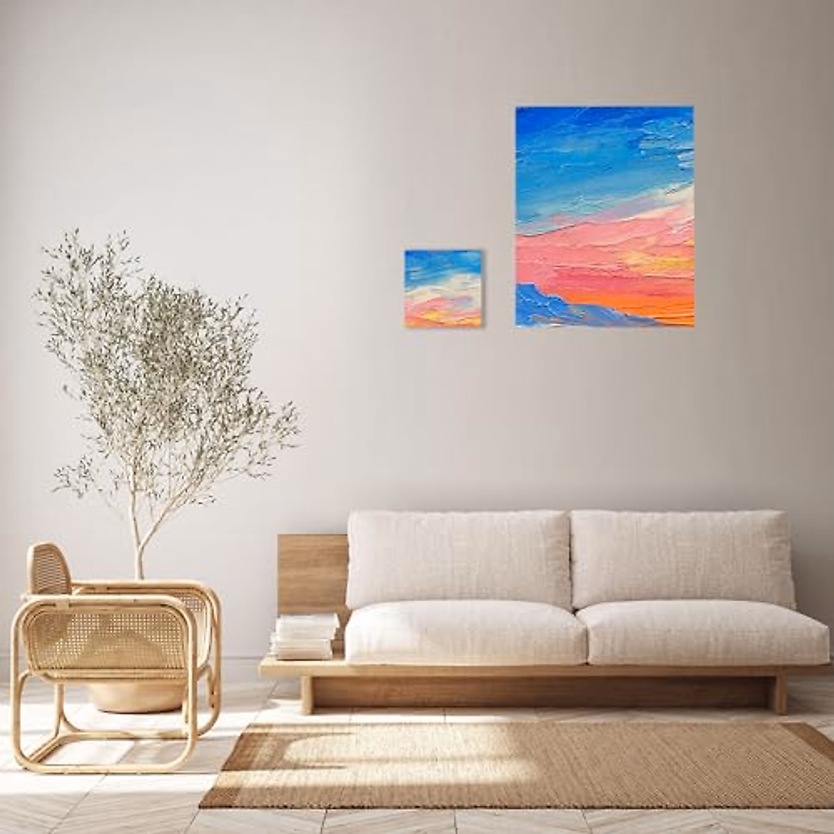 PATIKIL Paint Canvases for Painting, 6 Pack 12x10 Inch Square Wood Frame Stretched Blank Art Canvas Board Panels for Acrylic, Oil, Tempera Painting, White