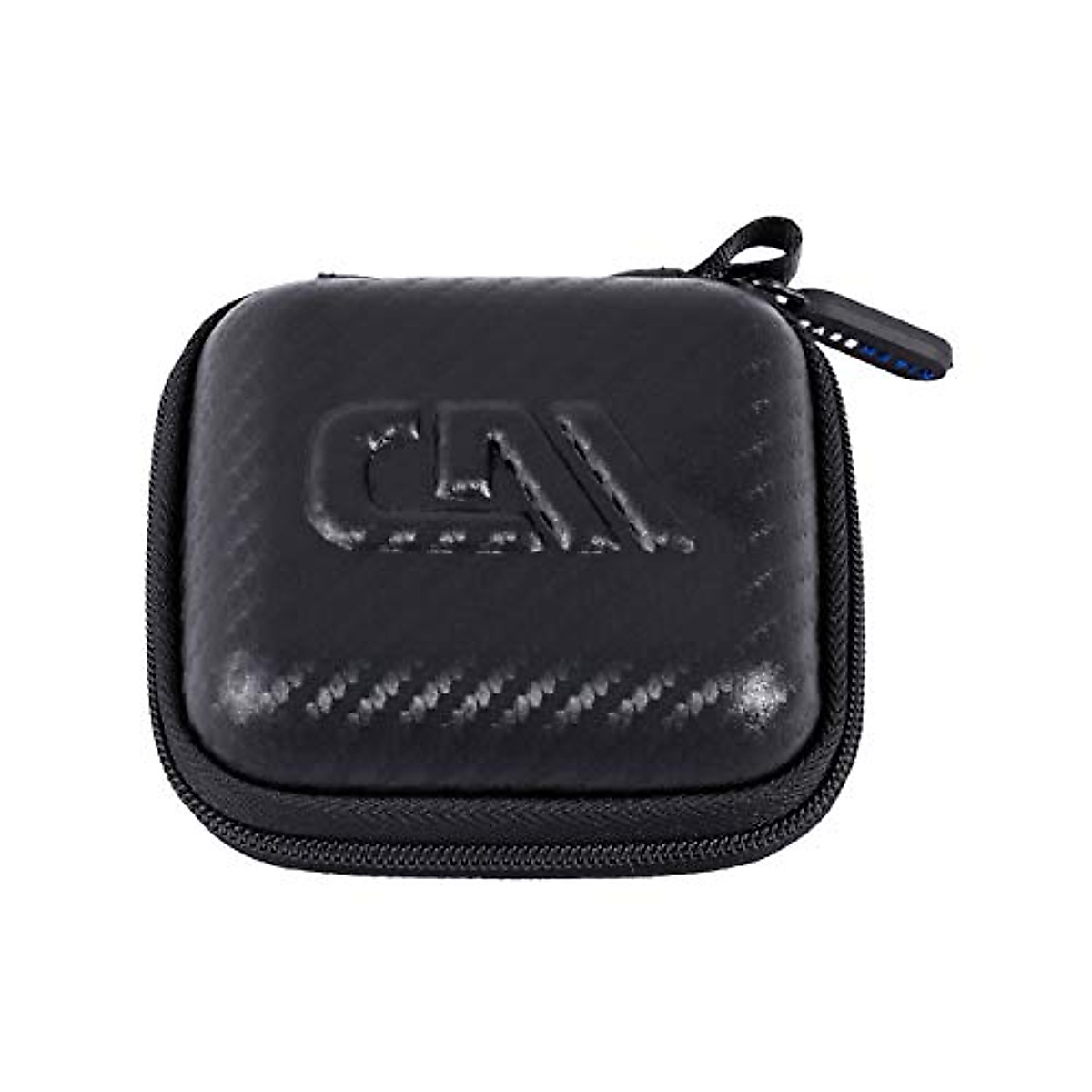 CASEMATIX Carry Case Compatible with Fender Mustang Micro Headphone Amp and Charging Cable - Micro Headphone Amplifier Case Only with Wrist Strap, Black