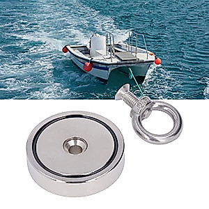 Salvage Magnet Kit, Multifunctional Easy to Install Good Stability NdFeB Strong Magnet with Ring Buckle for Hoisting for Treasure Hunting