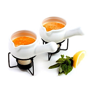 Norpro Ceramic Butter Warmers, Set of 2, 1/3 cup/3 oz, White