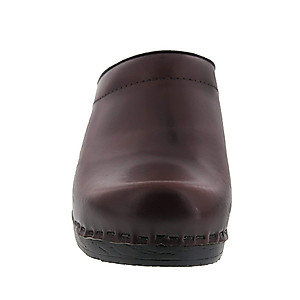 Bjork PU Open Back Leather Clogs (EU-39, Bordeaux Cabrio)