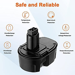 2Pack 14.4V 4.0Ah DC9091 Ni-Mh Replacement Battery for Dewalt 14.4Volt XRP DW9091 DW9094 DE9038 DE9091 DE9092 Batteries