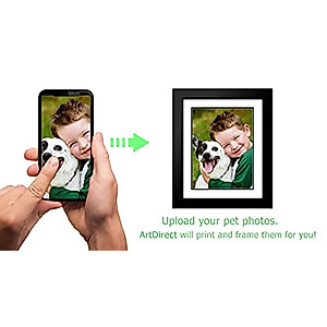 ArtDirect Custom Framed 12x14 Modern Black Wood Frame with Your Photo or Art - Upload Any Image and We Will Print and Frame it For You
