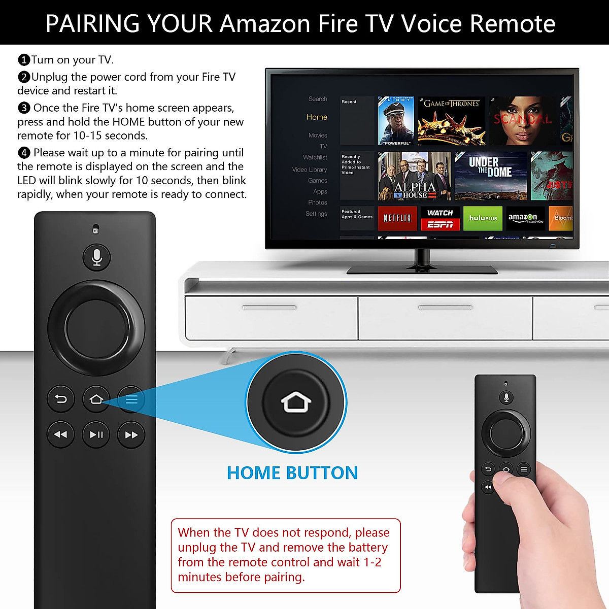 1nd Gen Replacement Voice Remote Control DR49WK B fit for Amazon TV, Amazon TV Box, Amazon TV Stick Box, Amazon TV Cube (1st Gen,2nd Gen) Amazon TV Firstick (2nd Gen,3rd Gen, Lite,4K,LY73PR)