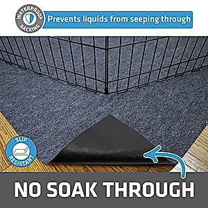 Drymate Dog Playpen Mat, Absorbent, Waterproof, Non-Slip, Machine Washable, XL Size (60” x 74”), Reusable Puppy Pad for Training, Whelping, Housebreaking, Incontinence, and Crate/Kennel (USA Made)
