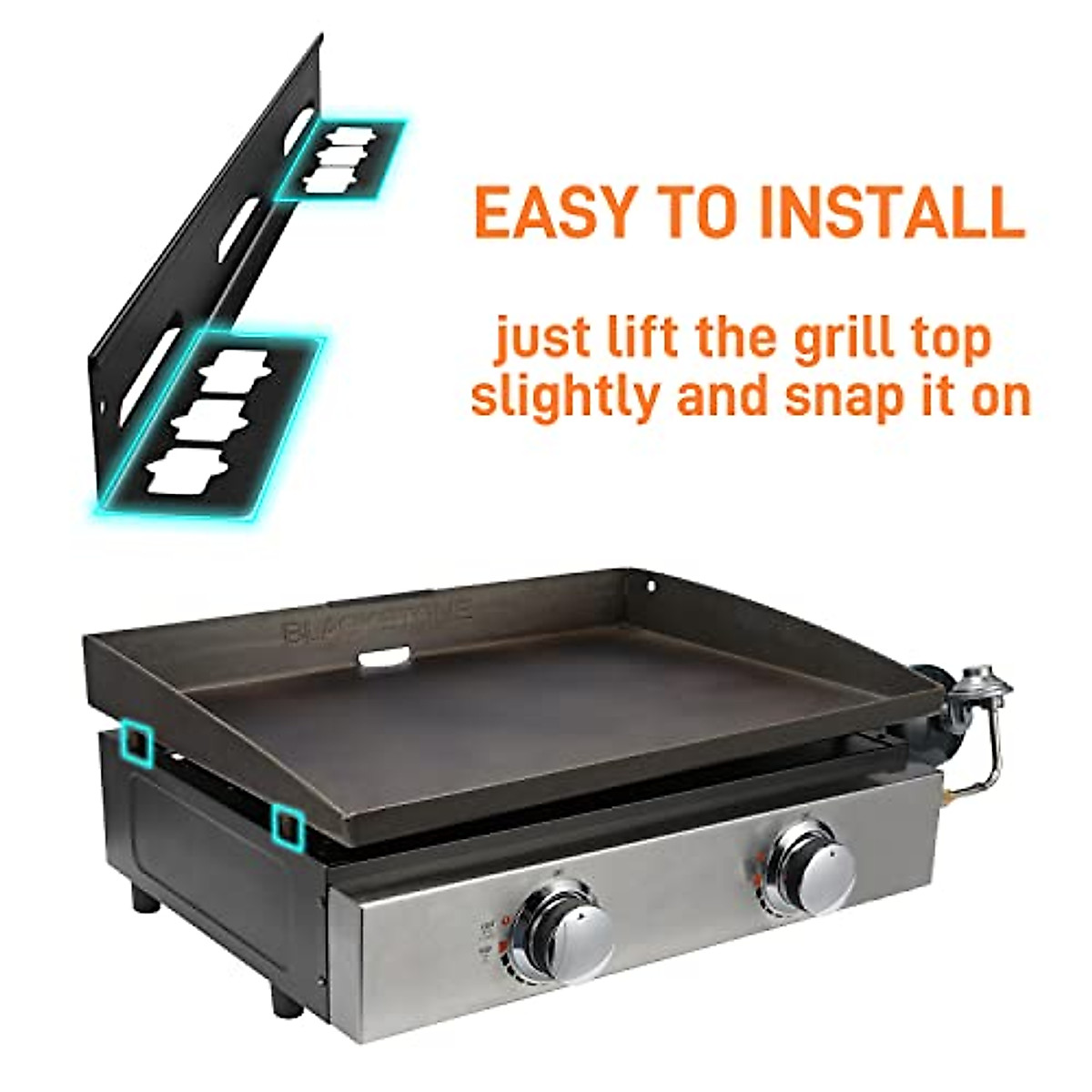 JiRiCHMi Blackstone Griddle Accessories - Wind Guards For Blackstone Griddle 22”,Grill Accessories For Outdoor Cooking,Compatible With Rear Grease Cup, Hood And Side Shelf