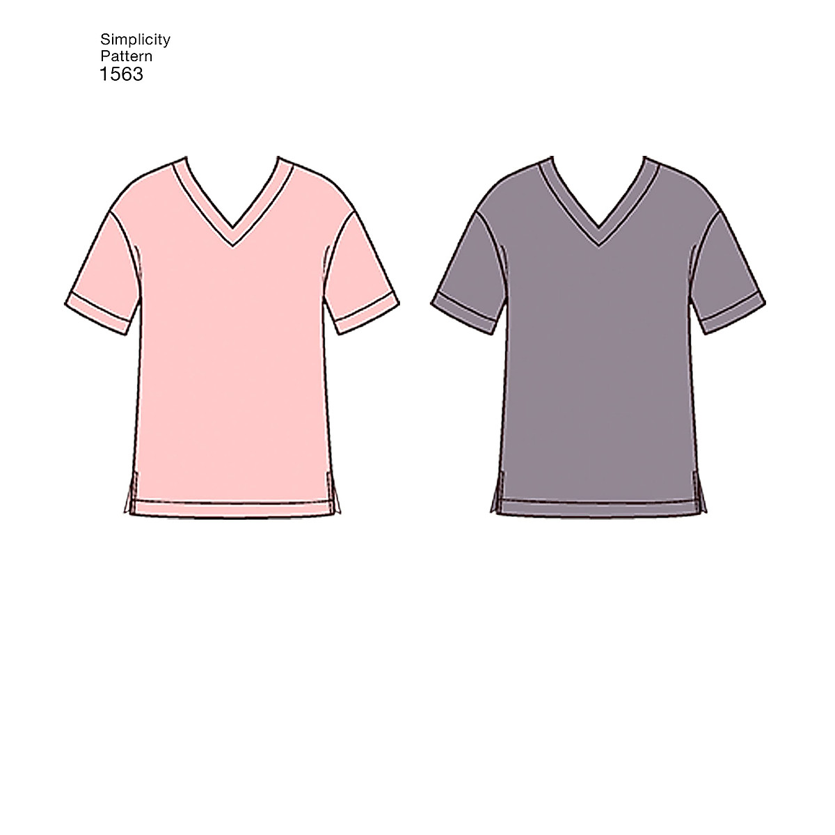 Simplicity US1563A Easy to Sew Teen's, Men's and Women's Pajama Sewing Pattern Kit, Code 1563, Sizes XS-XL