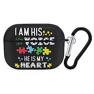 I Am His Voice Autism Awareness Airpods Case Cover for Apple AirPods Pro Cute Airpod Case for Boys Girls Silicone Protective Skin Airpods Accessories with Keychain