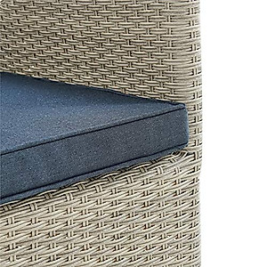 Haven All-Weather Wicker Outdoor Recliners with Ottomans and Cushions, Set of Two