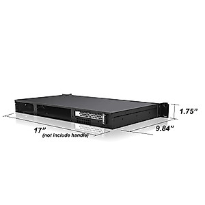 RackChoice 1U Rackmount Server Chassis 9.84" Depth Support Mini-itx M/B only