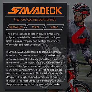 SAVADECK Carbon Disc Road Bike, Integrated Design Racing Bicycle Carbon Frame Carbon Fork with Shimano SORA R3000 Derailleur System 18 Speed Disc Brake Road Bike for Men or Women.(Black 54cm)