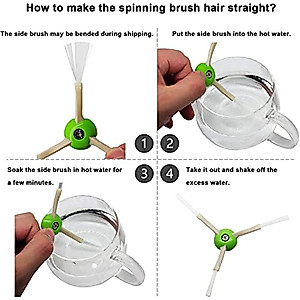 Replacement for iRobot Roomba i7 i7+ i7 Plus E5 E6 E7 Parts Kit - Replenishement Vacuum Cleaner Accessories with 2 Set Multi-Surface Rubber Brushes, 6PCS HEPA Filters, 6 Edge-Sweeping Side Brushes