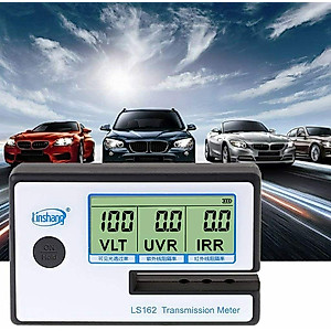 RockRose Portable Solar Tester Meter, Car Window Tint Solar Film Car Transmission Meter Filmed Glass Tester UV IR Rejection Meter Spectrum Tester IR 950nm UV 365nm VR 550nm