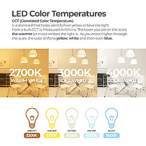 Bulbrite 8.5 Watt Dimmable Clear Filament ST18 / ST19 Medium (E26) LED Bulb - 850 Lumens, 3000K, and 90 CRI