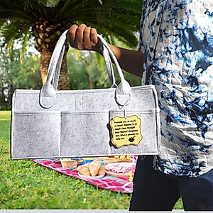 Foldable Diaper Bag Caddy Organizer Portable Car Diaper Caddy for Baby Boy Includes Removable Dividers Large Diaper Caddy Organizer for Changing Table Movable Felt Diaper Caddy for Car