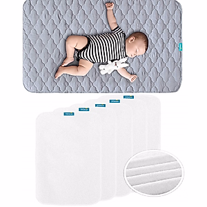 Waterproof Changing Diaper Pad Liners & Crib Mattress Protector Waterproof