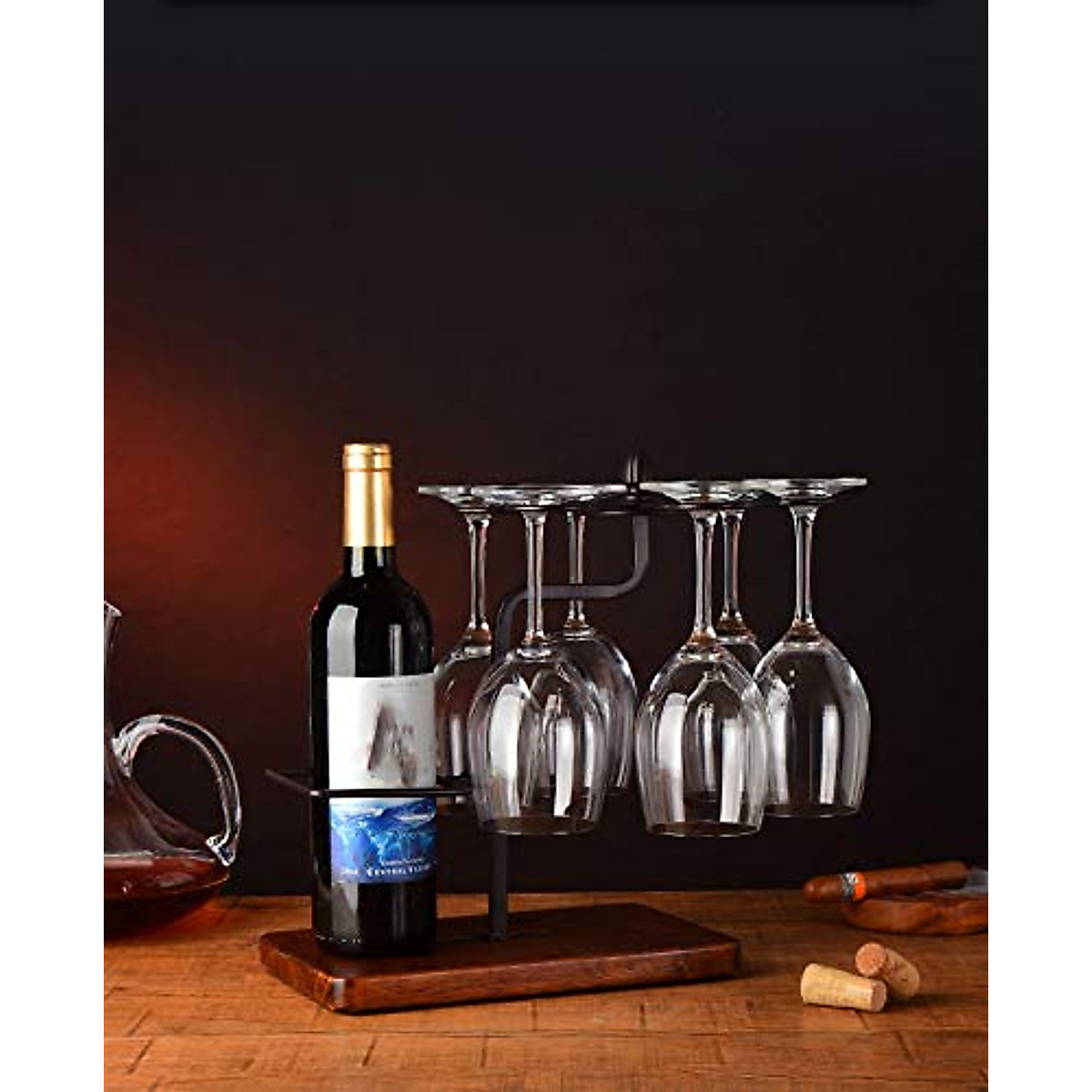 NILICAN Red Wine Stemware Racks Kitchen Bar Table Decoration Metal Drying Rack Wine Glass Holder Cutlery Storage Rack