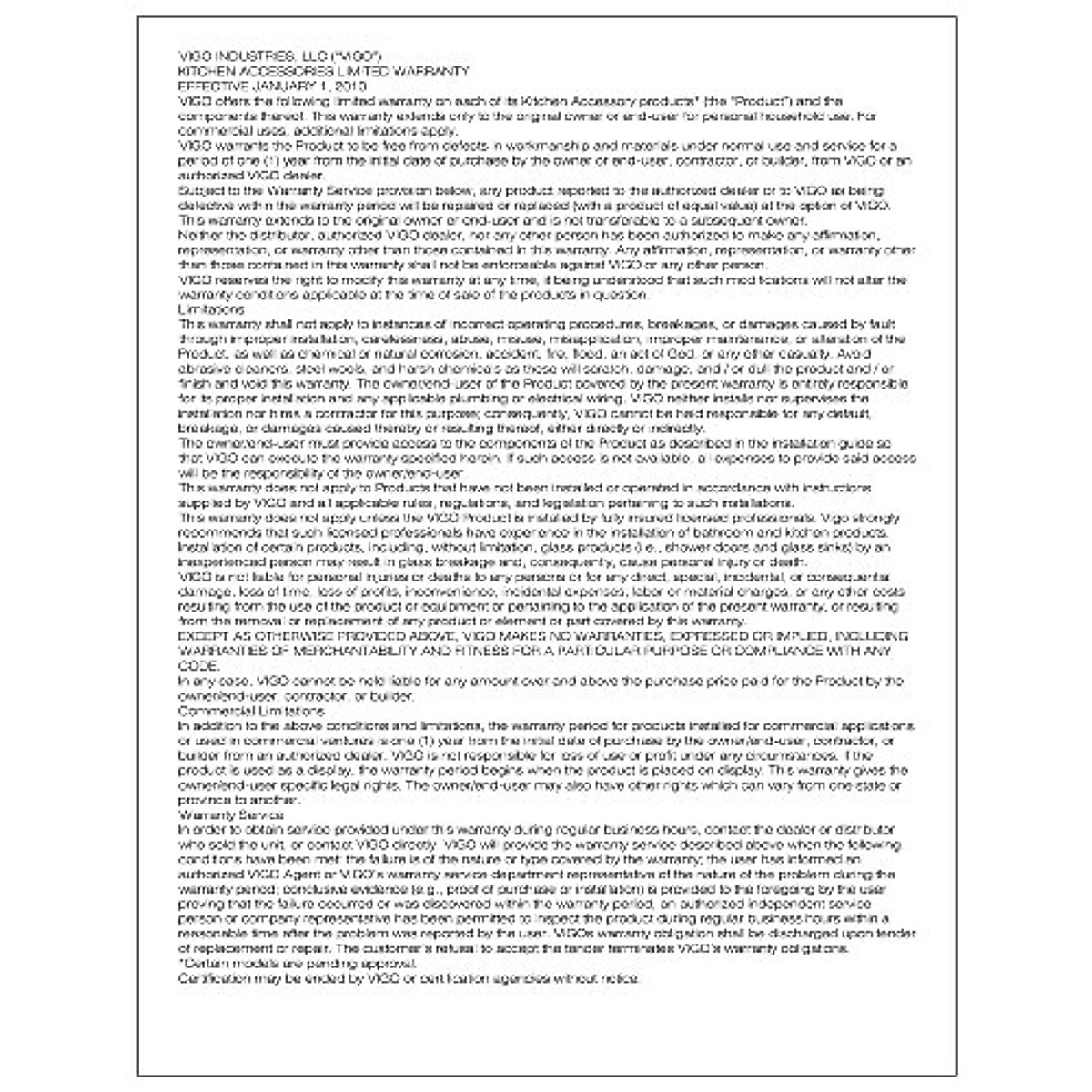 VIGO VGG3318 17.5" L -33.63" W -1.0" H Stainless Steel Kitchen Sink Bottom Grid, Chrome