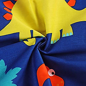 Cloele Toddler Bedding Set Dinosaur - Kids Bed Set 2 Piece Toddler Bed Sheet Set - Includes Fitted Sheet and Reversible Pillowcase - 100% Polyester Soft Baby Bedding Sheet & Pillowcase for Boys