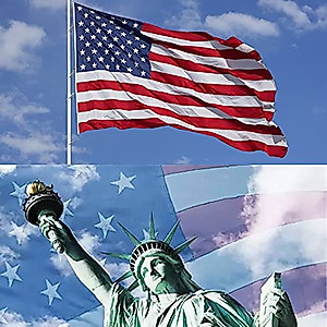 EAGLE TOP American Flag 3x5 ft, Durable Made In USA 150D Oxford Polyester Flags, UV Fade Resistant, Double-Stitched Edges and Brass Grommet