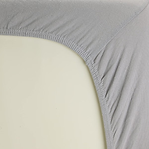 2 Pack n Play Mattress Sheets – 100% Jersey Knit Cotton Soft Portable Crib Mattress Sheet for Boys with Blue and Yellow Precious Moments Design; 2 Pk Playpen Mattress or Mini Crib Fitted Sheet Set