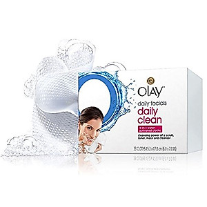 OLAY Daily Facial Hydrating Cleansing Cloths with Grapeseed Extract, Makeup Remover 33 ea (Pack of 2)
