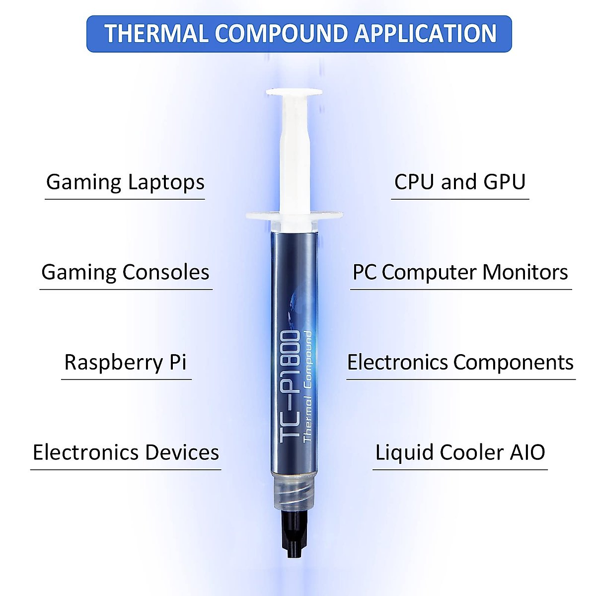 PANO-MOUNTS 18W/m•K 5g Thermal Paste, High Performance Thermal heatsink Compound CPU, for Cooling PC GPU, PS5, Laptops Graphics Cards and Other Processors