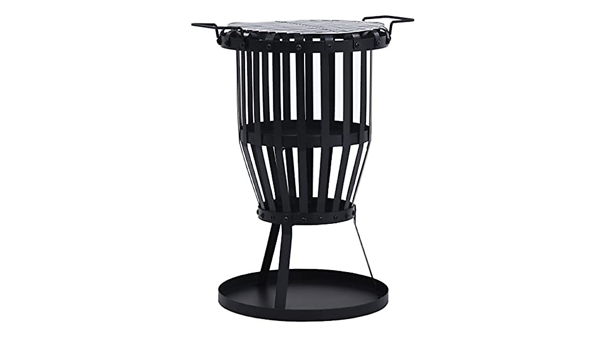 2-in-1 Outdoor Fire Pit & BBQ Grill - Portable Steel